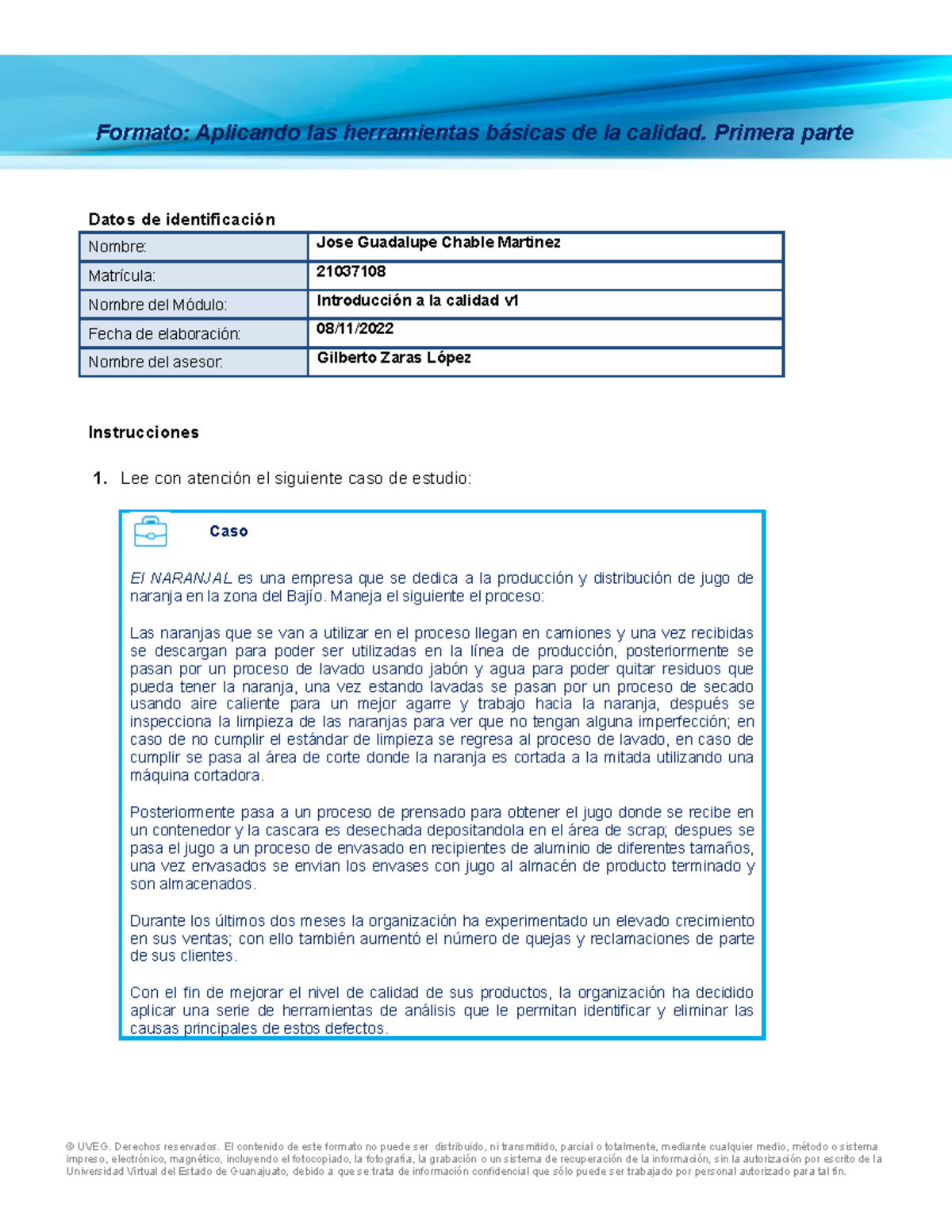 EA5 Aplicando las herramientas de la calidad 1a Parte - Formato ...