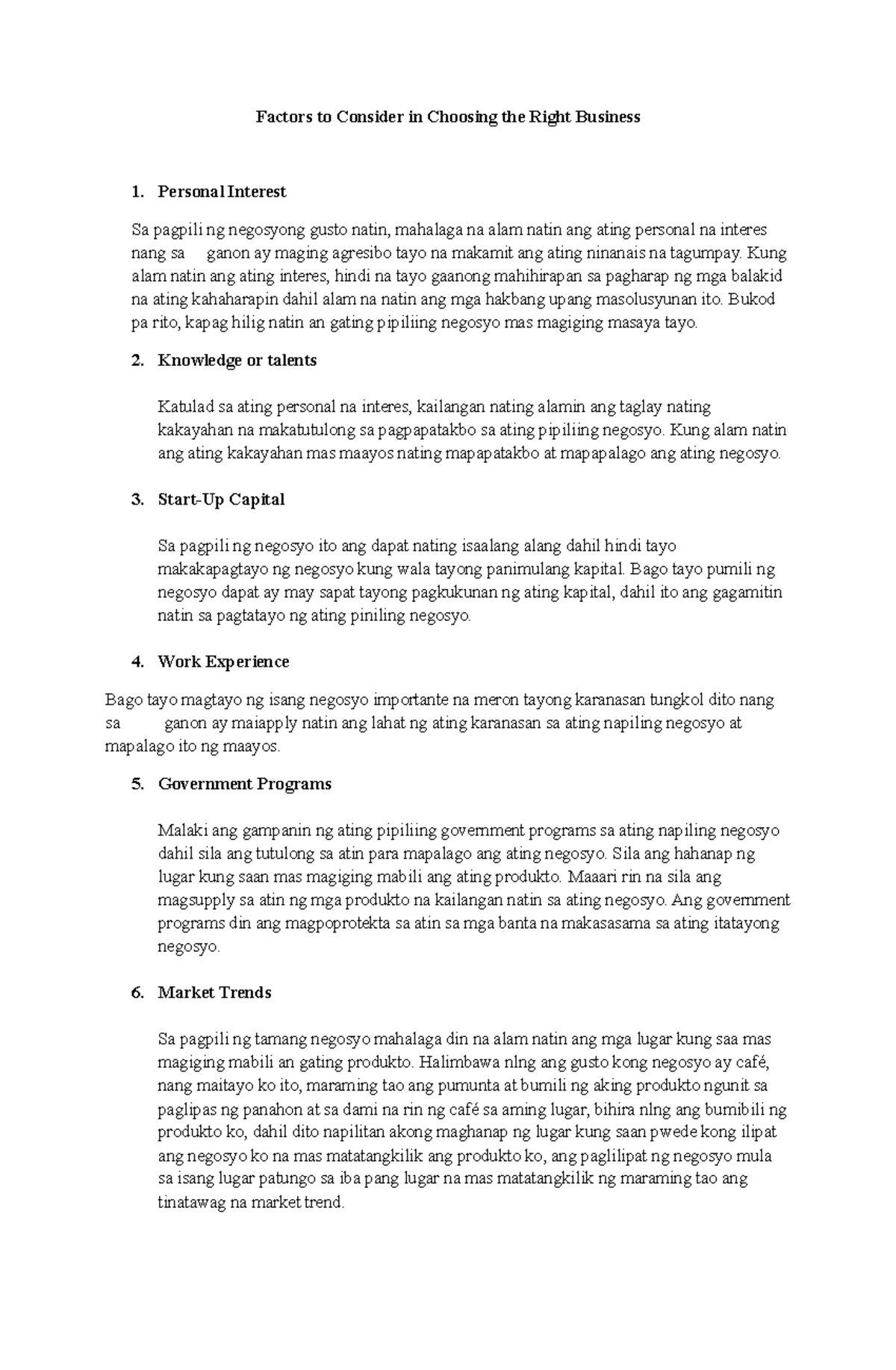 Entrepreneur - Entrep - Factors to Consider in Choosing the Right ...