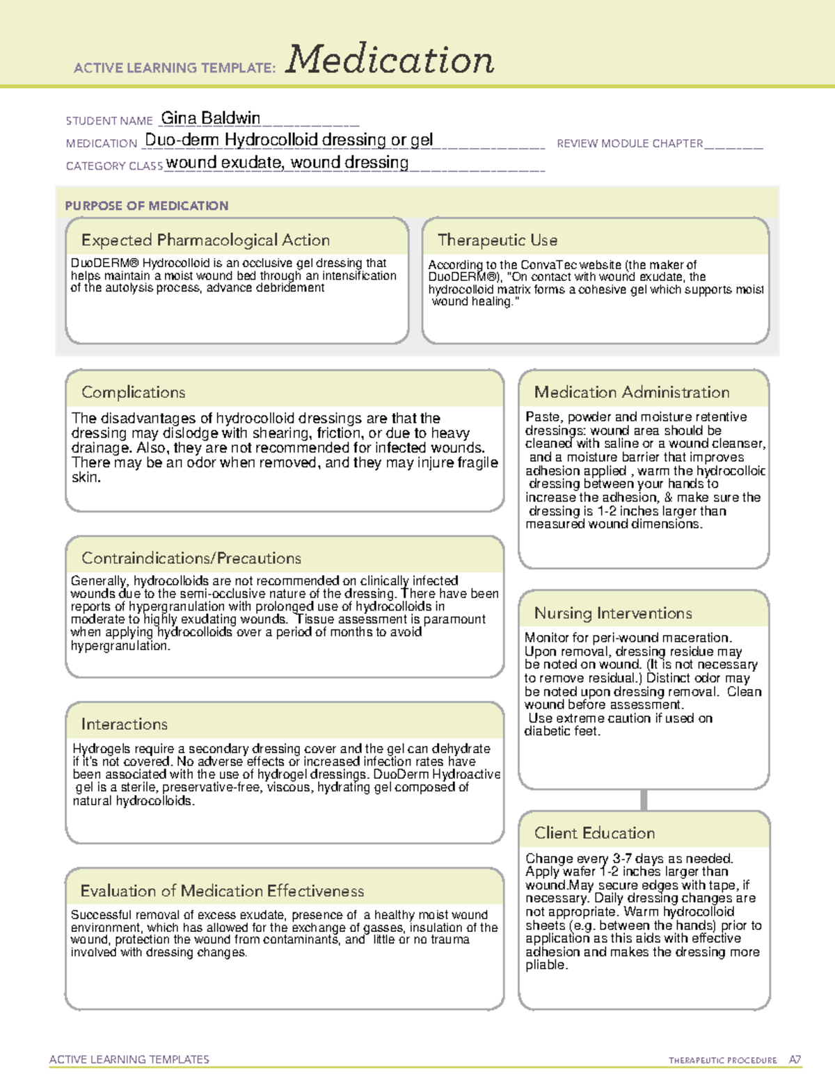Duo Derm Hydrocolloid - Med Card copy attached as titled. this is self ...