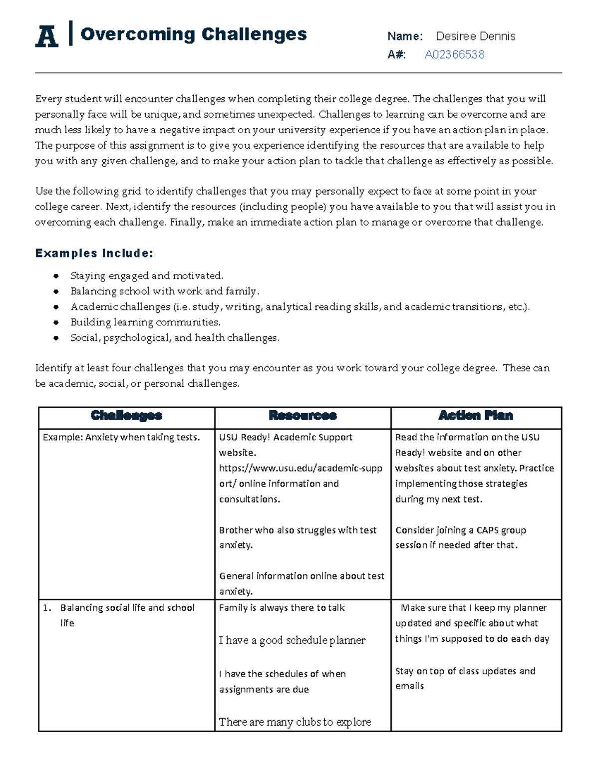 Overcoming Challenges - The challenges that you will personally face ...