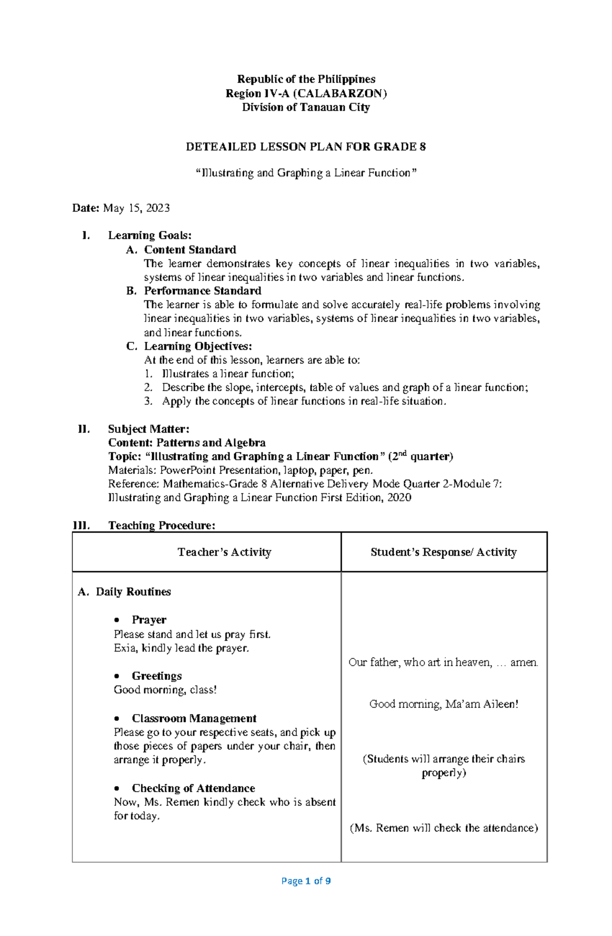 AKaey LESSON PLAN Digi Tools - Republic of the Philippines Region IV-A ...