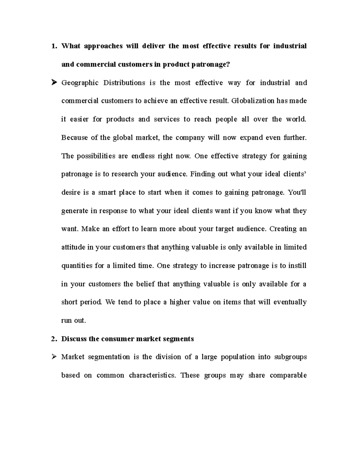 Effective Approach FOR Industrial AND Commercial Customers - 1. What ...