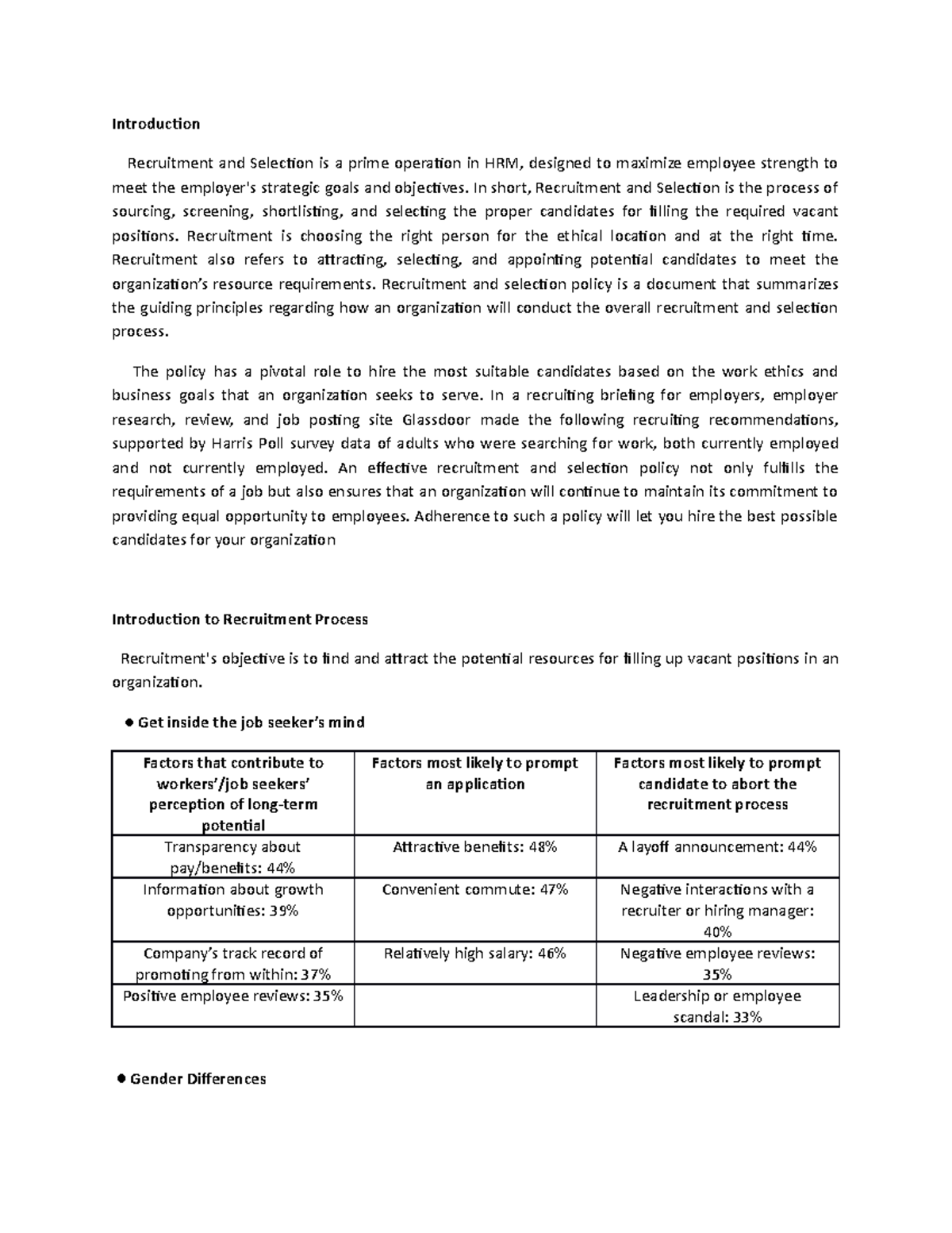 Introduction to recruitment process - Introduction Recruitment and ...