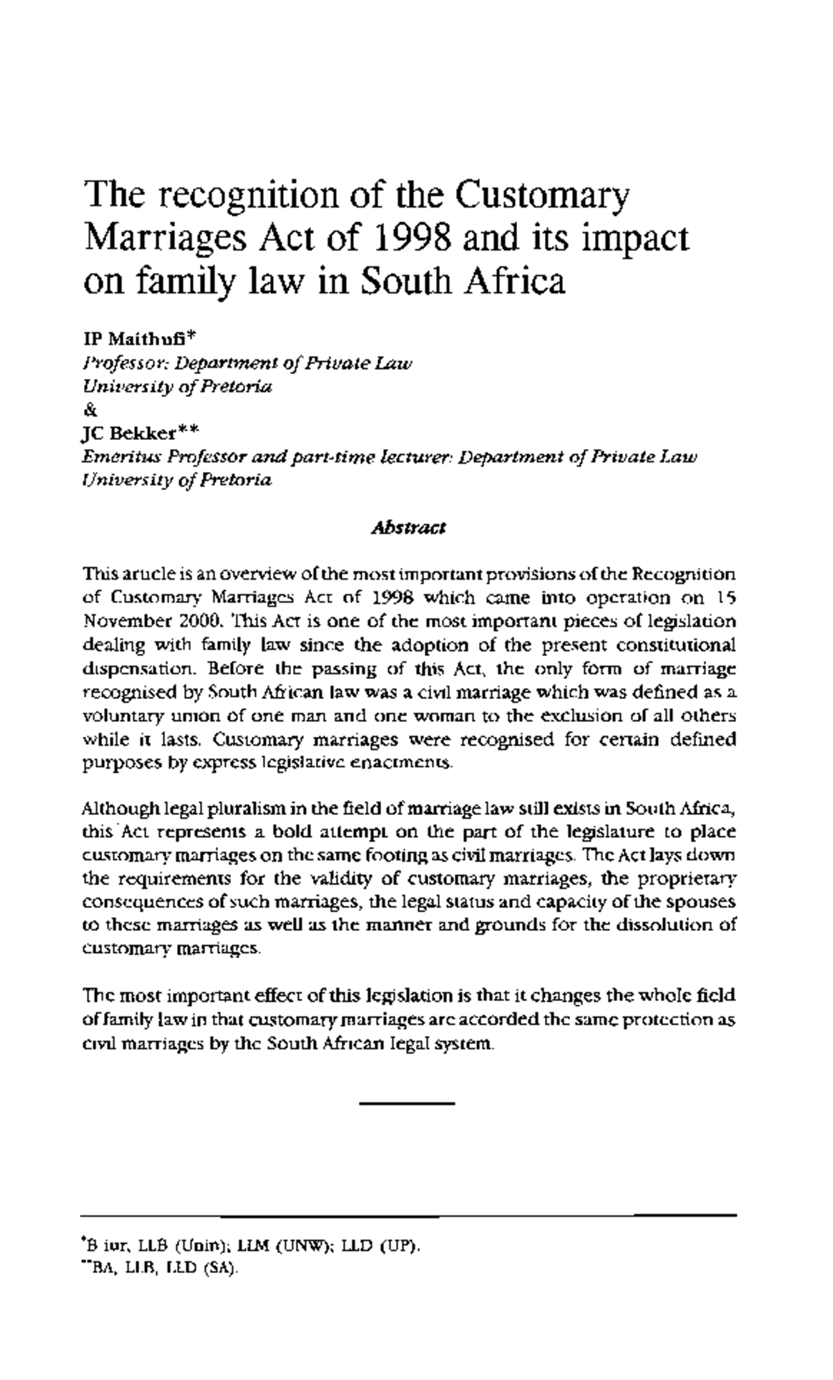 Article ON Lobolo article on lobolo, magadi - The recognition of the ...