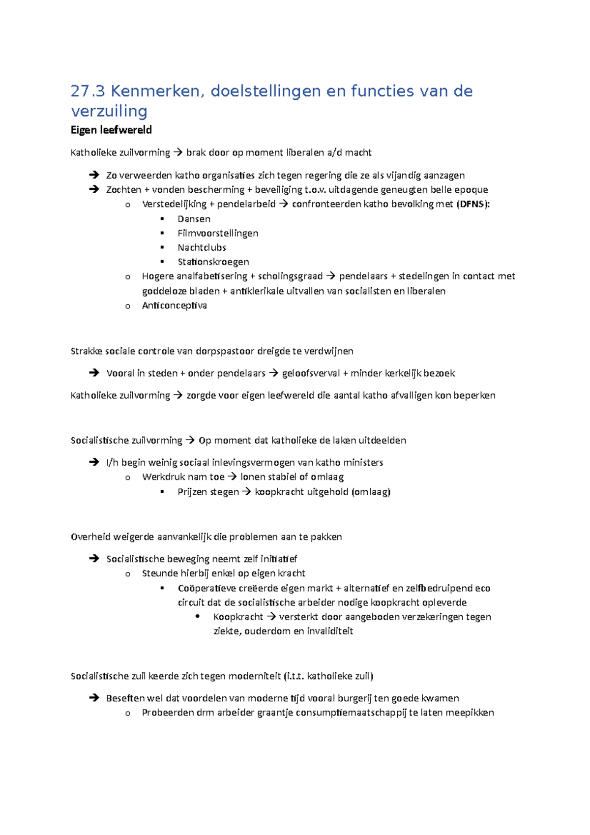 Politiek en instellingen 27.3 Kenmerken, doelstellingen en functies van ...