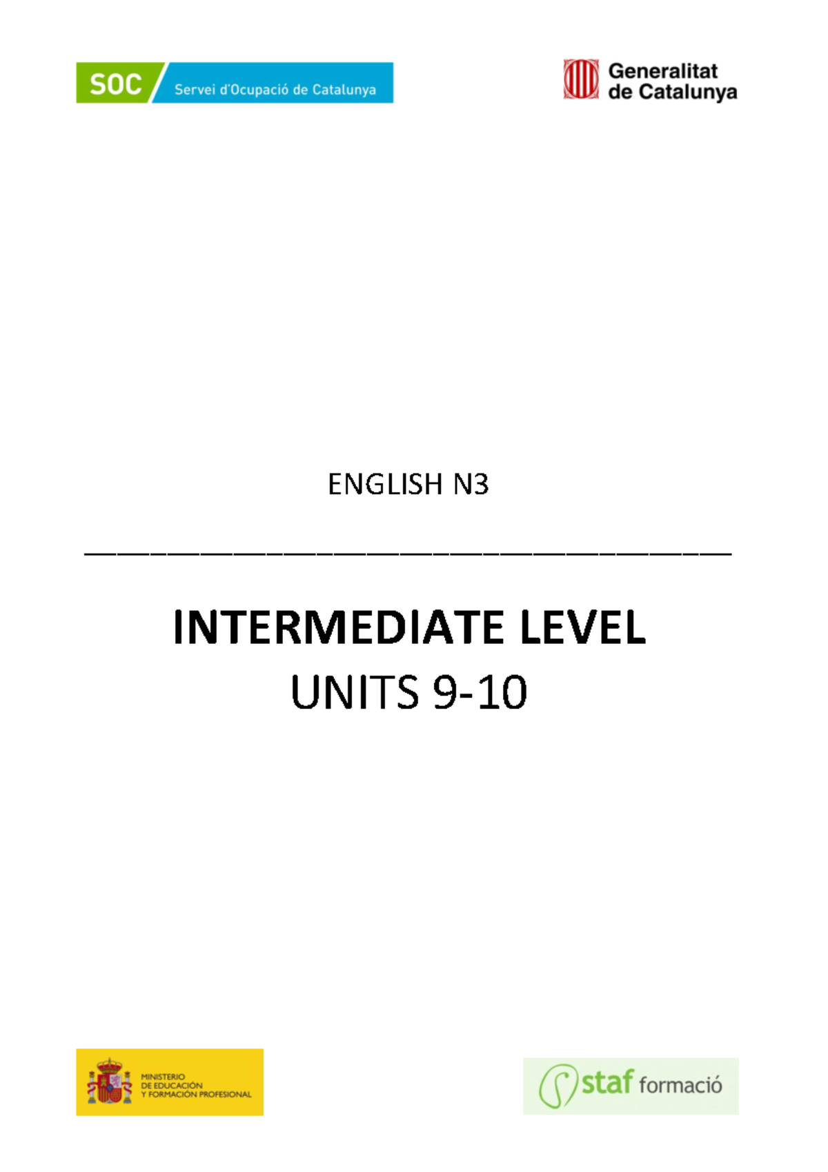 N3 - Units 9-10 - Unidad 9-10 de libro de ingles - ENGLISH N ...