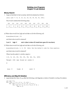 Lab2 updated copy - Lab 2 - Building Java Programs Chapter 2 Lab Handout Expressions 1. Compute ...