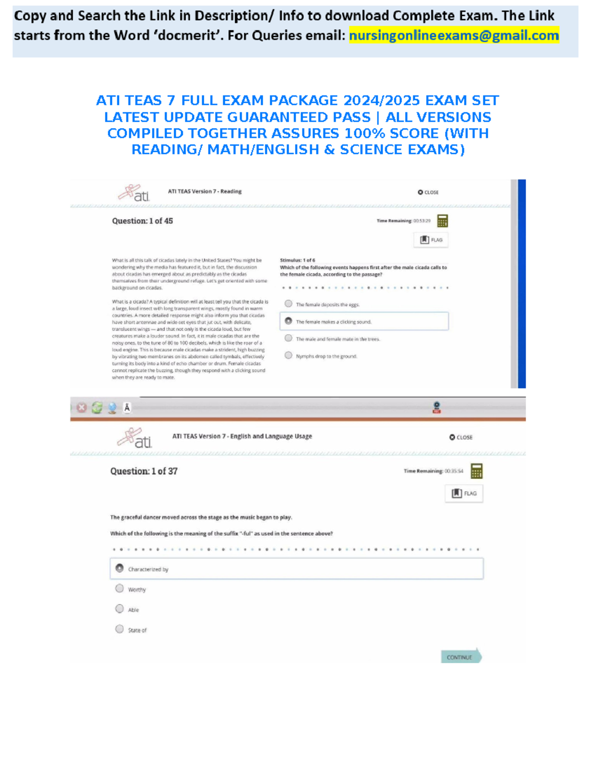 ATI TEAS 7 Complete 4 Versions (2024) - Exam Questions & Correct ...