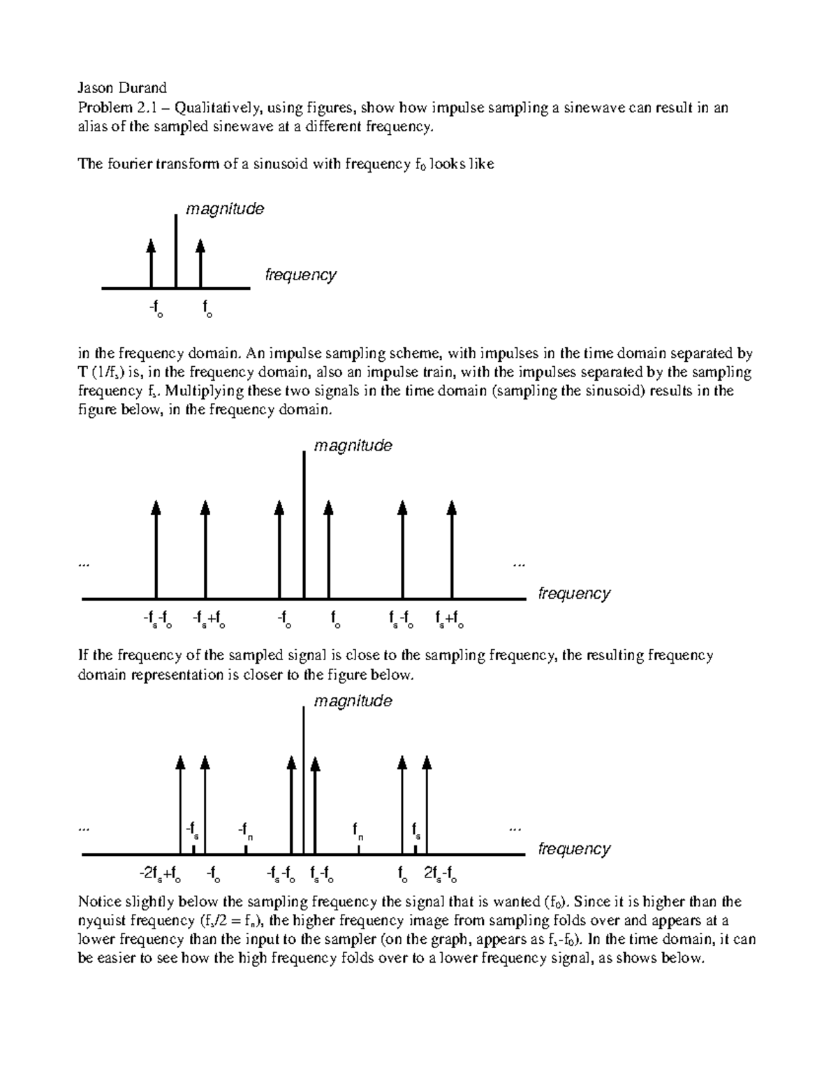 Class Assignment - Jason Durand Problem 2 – Qualitatively, using ...