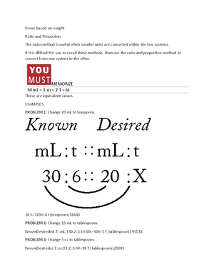 Dosage Calculations Handbook - BOOTCAMP DOSAGE CALCULATIONS UNIT ...