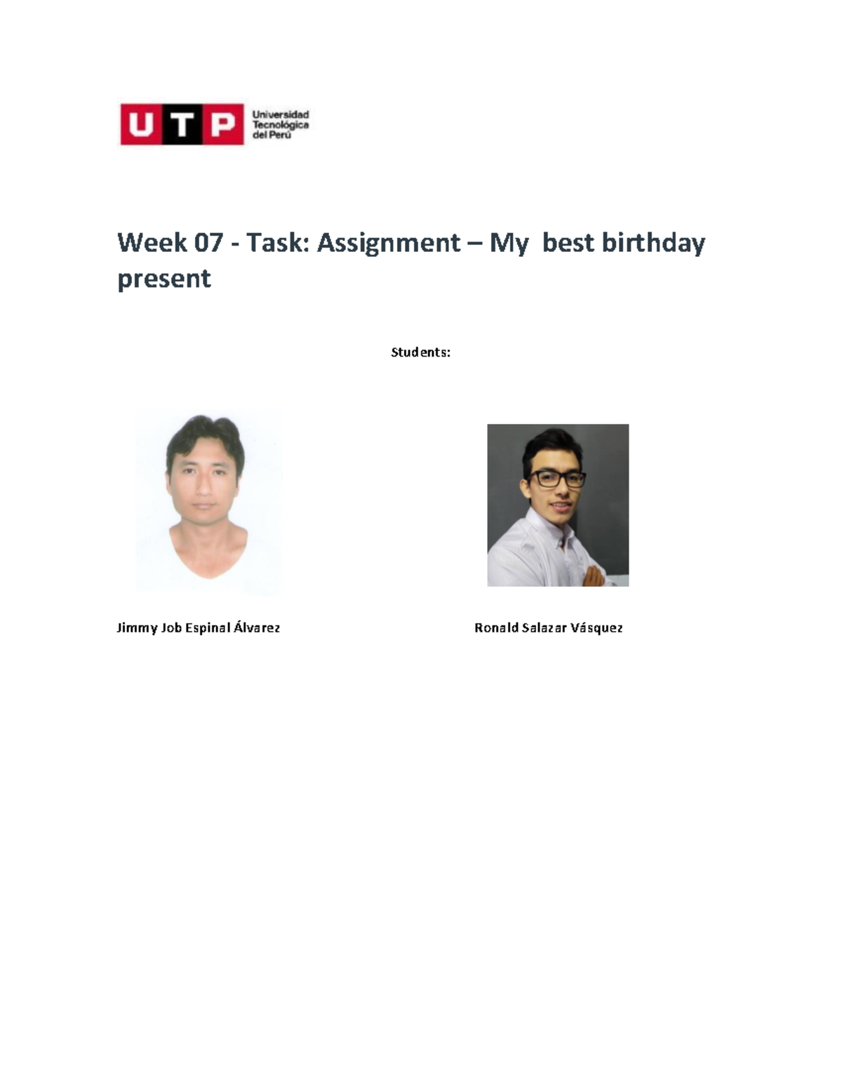 Week 07 My best birthday present - Week 07 - Task: Assignment – My best ...