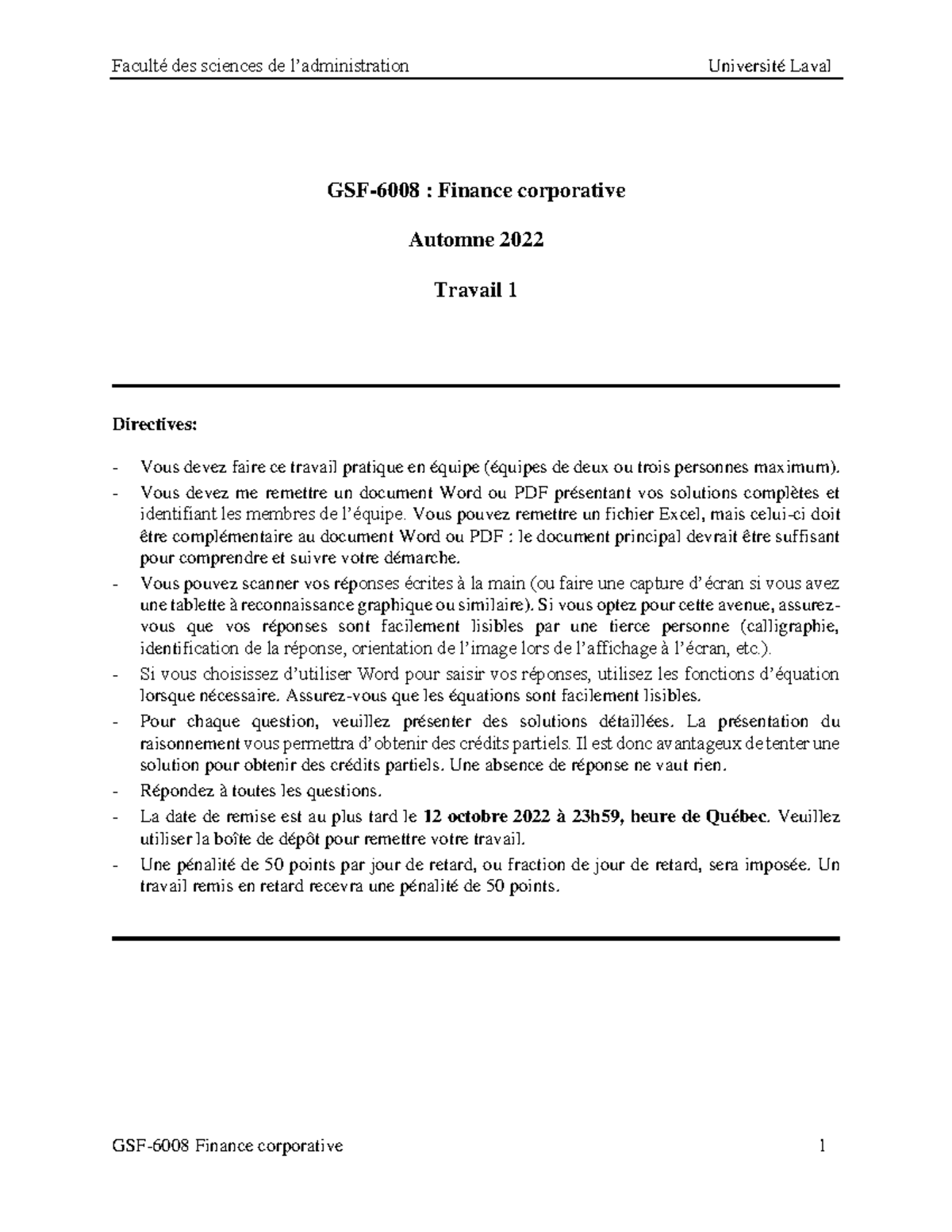 TP1 énoncé 2022 - Not - Faculté des sciences de l’administration ...