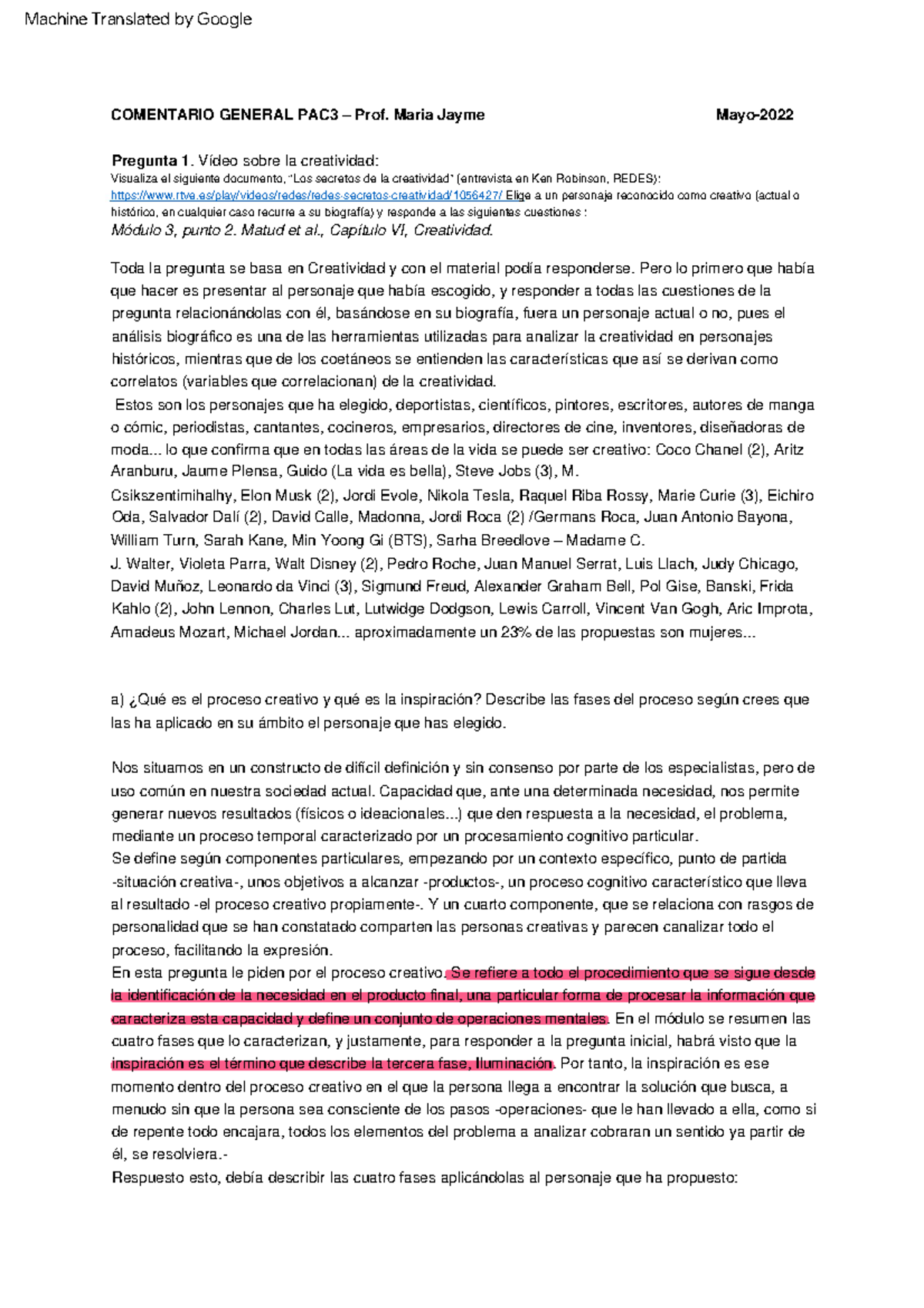 Comentari PAC3 def - Feedback PEC3 - Visualiza el siguiente documento ...