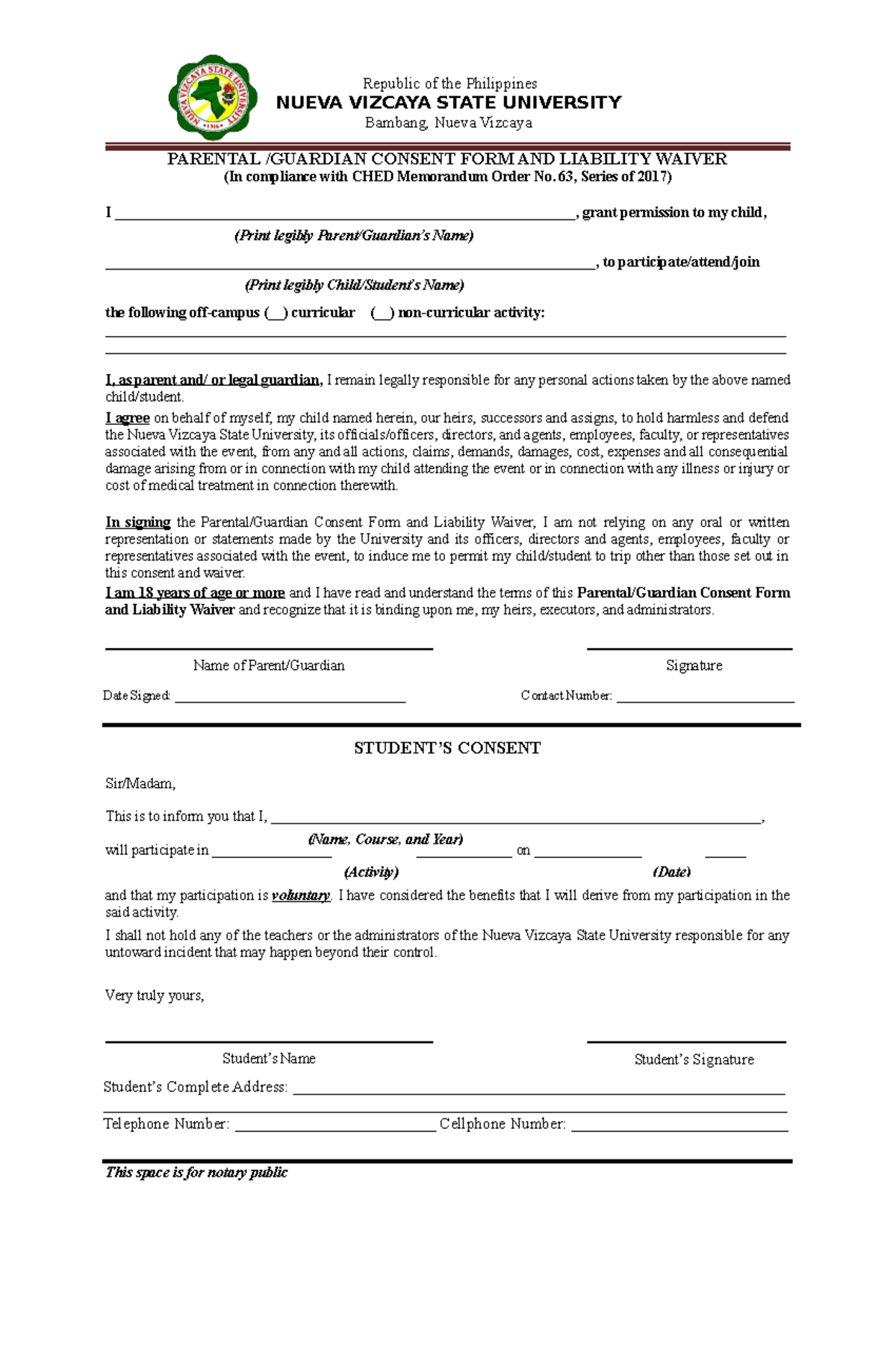 Waiver- Official-1 - Know - Republic of the Philippines NUEVA VIZCAYA ...