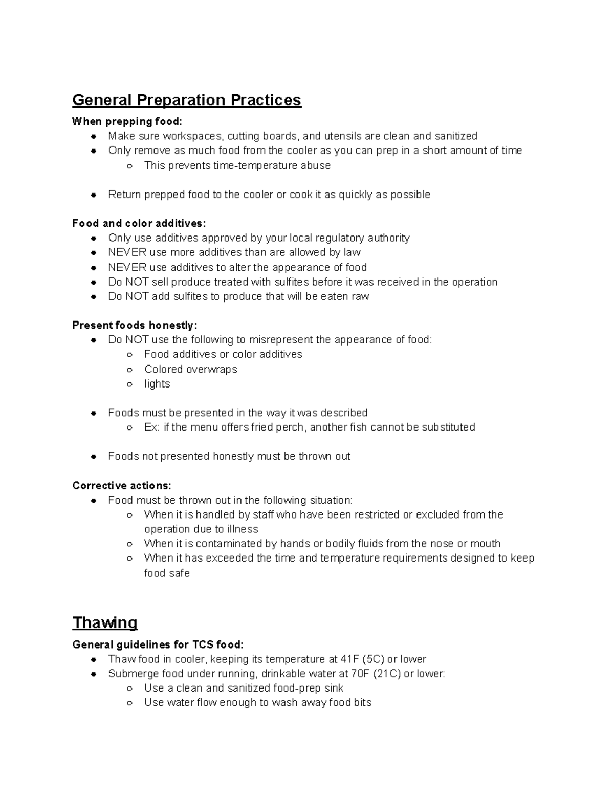FSS - Chapter 8 - Preparation - General Preparation Practices When ...