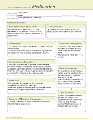 Epinephrine - meds - ACTIVE LEARNING TEMPLATES Medication STUDENT NAME ...