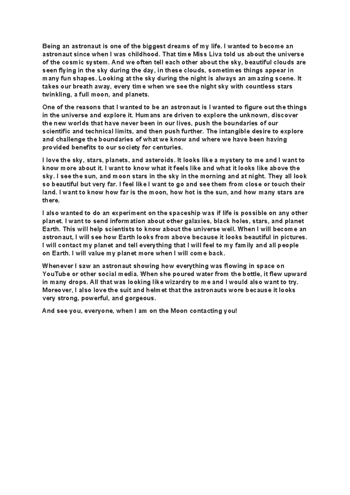 Astronaut Essay - Leadership - Being an astronaut is one of the biggest ...