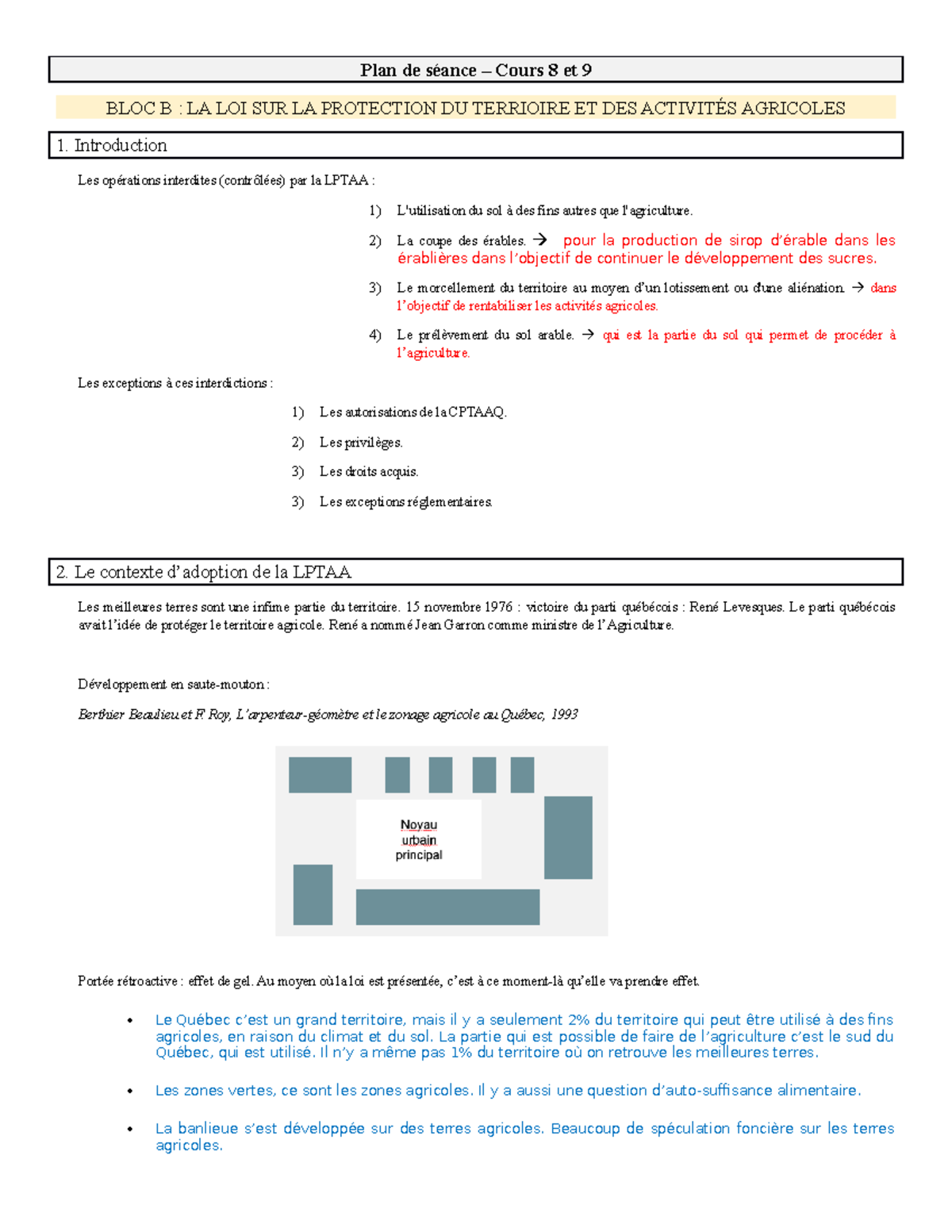 NDC Cours 8-9 - Professeur : Charles Breton-Demeule - Plan de séance – Cours 8 et 9 BLOC B : LA ...
