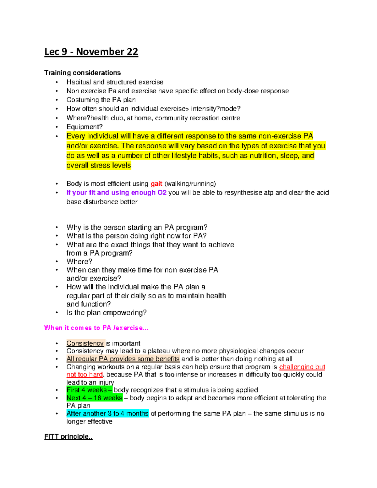 Lec 9- november 22 - lec 9 notes nov 22nd from the course 3400 ...