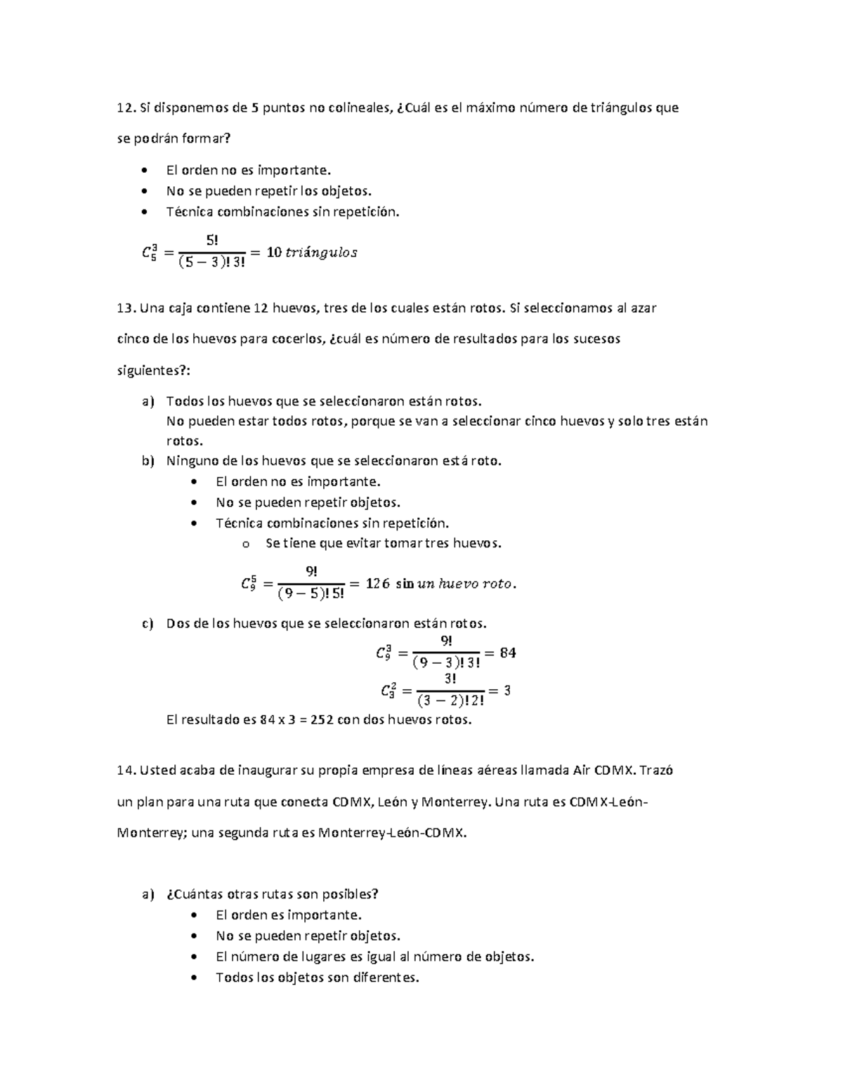 Tarea de estadistica - Warning: TT: undefined function: 32 12. Si disponemos de 5 puntos no ...