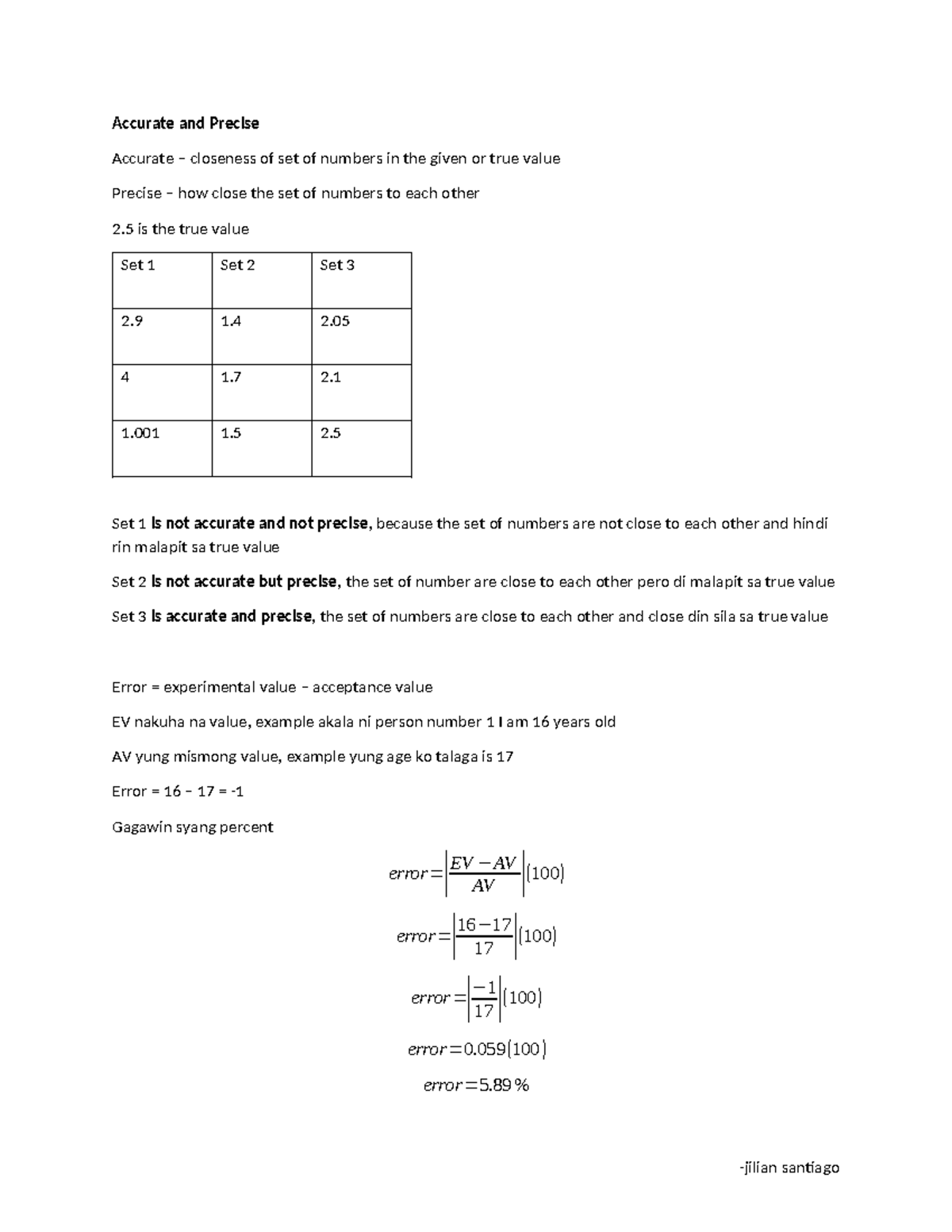 Accurate-and-Precise - Accurate and Precise Accurate – closeness of set ...