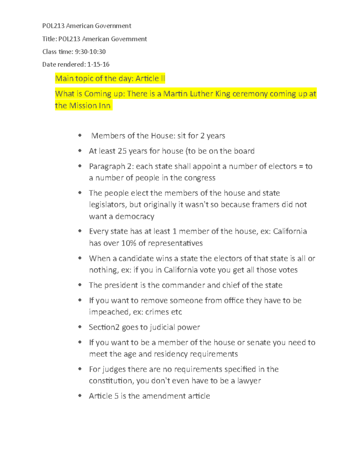 POL213 1:15:16 - POL213 American Government Title: POL213 American ...