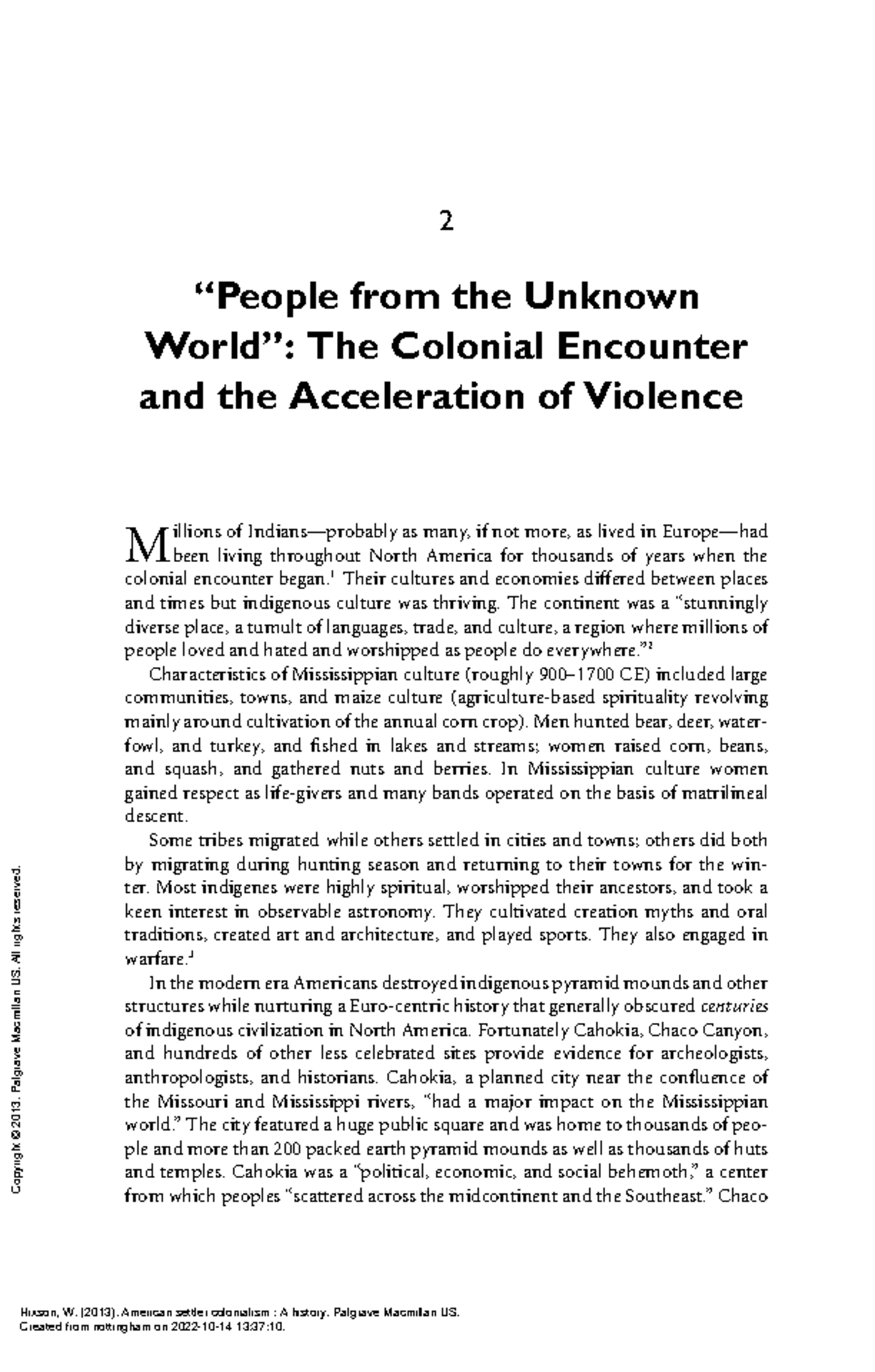 American Settler Colonialism A History - (2 People from the Unknown ...