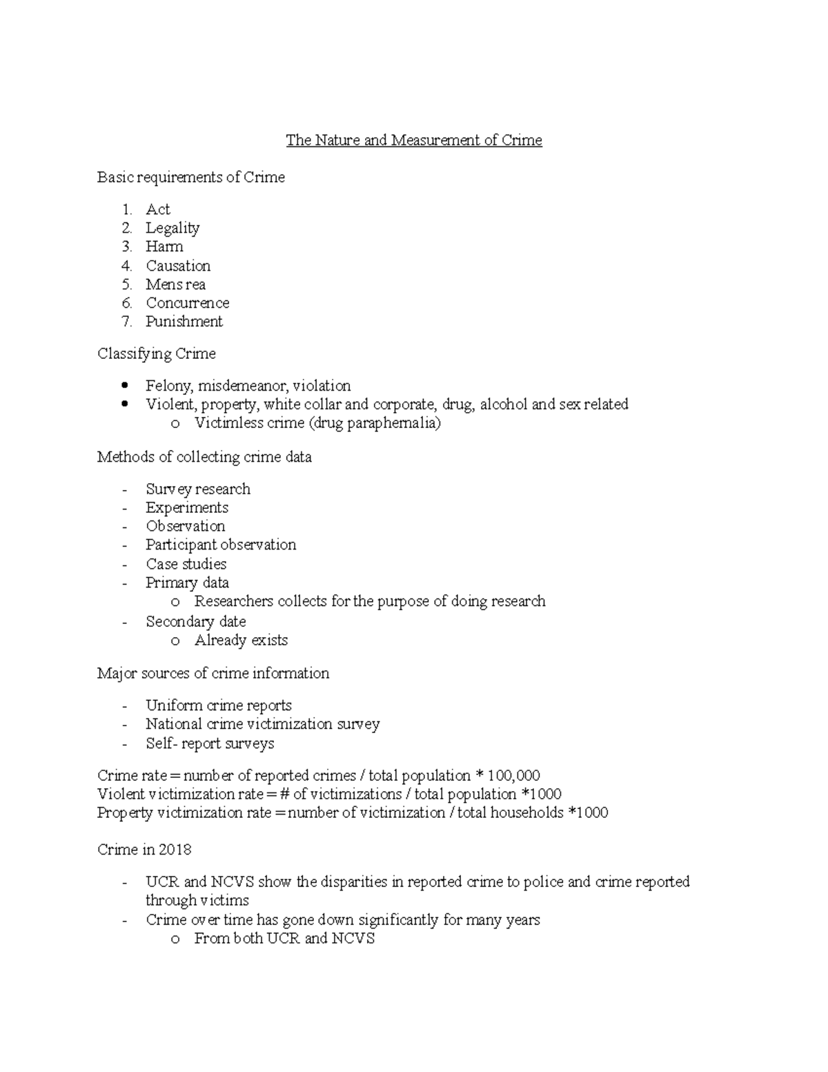 Study Guide - key conepts and notes - The Nature and Measurement of ...