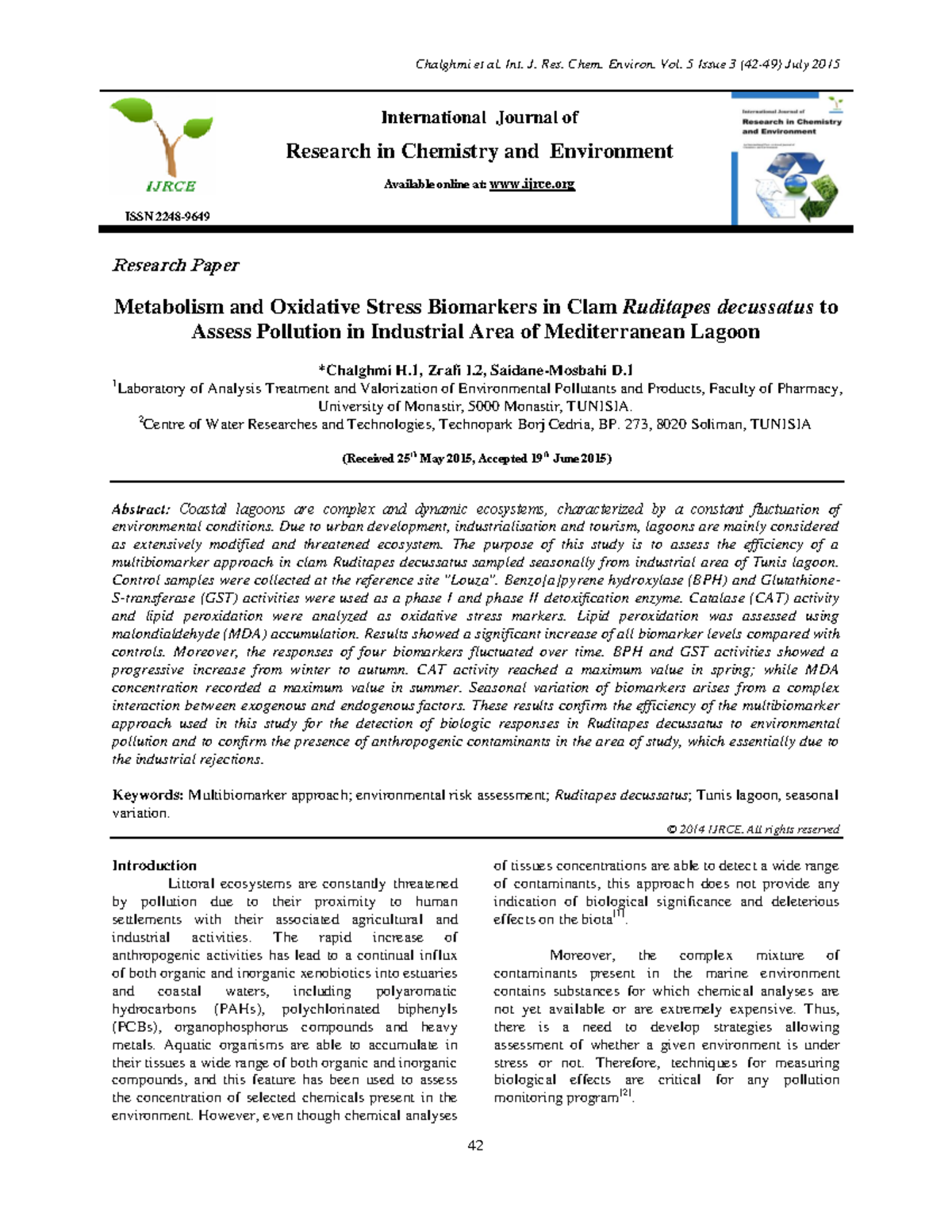 786 pdf - Article scientifique - ISSN 2248- International Journal of ...