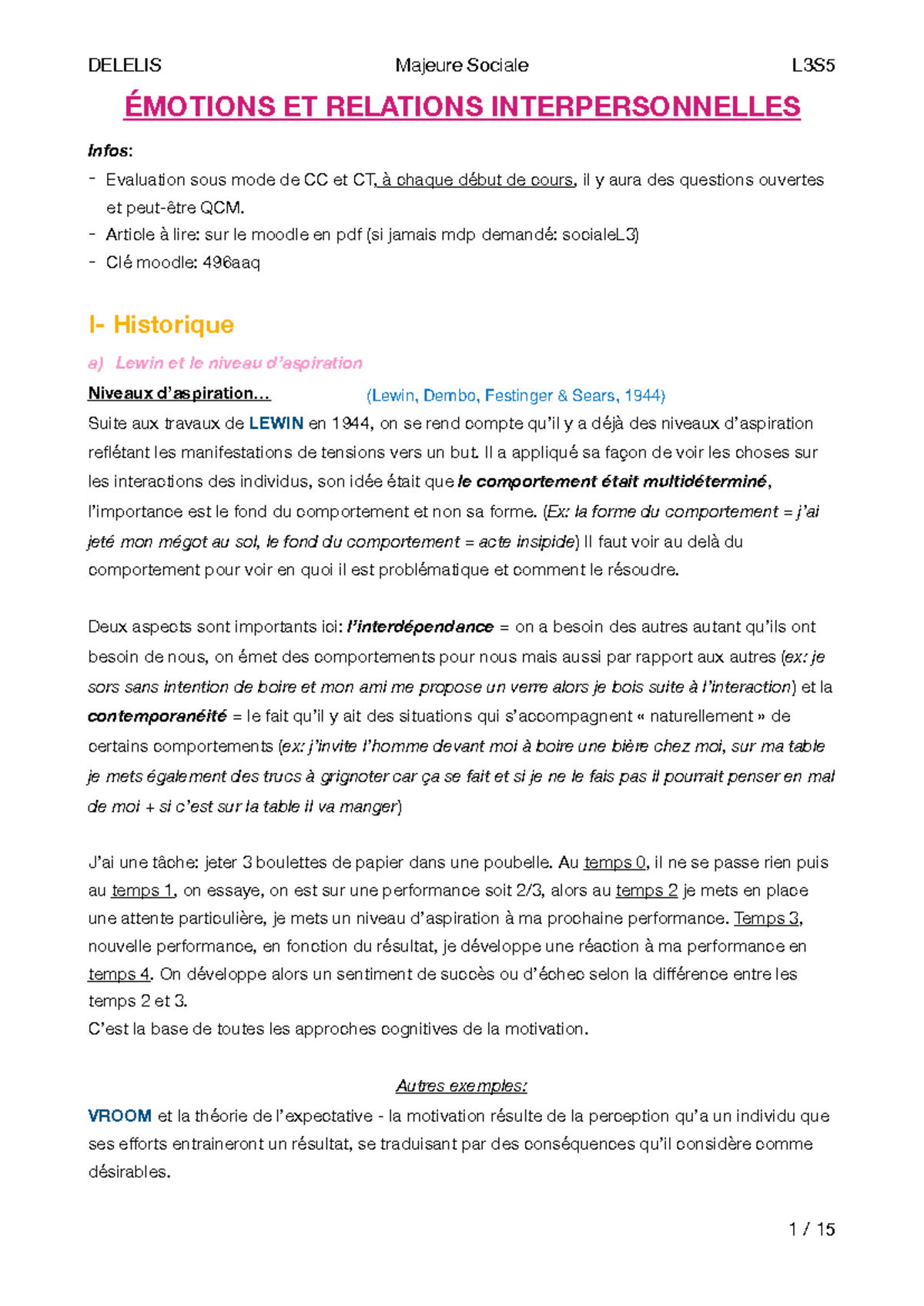 CM ÉMOTIONS ET RELATIONS INTERPERSONNELLES - ÉMOTIONS ET RELATIONS ...