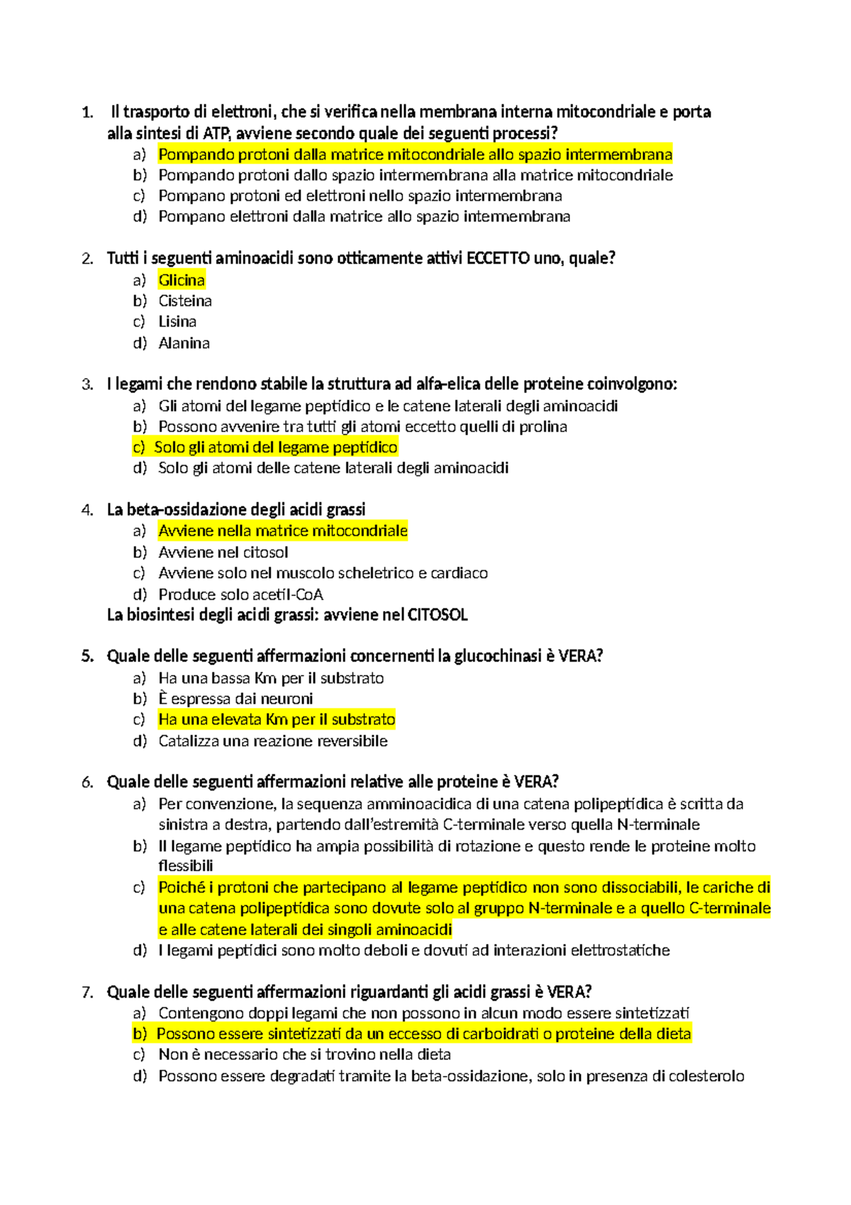 Esame Biochimica 2 abcdpdf pdf in word abcdpdf word in pdf - Il trasporto di elettroni, che si ...