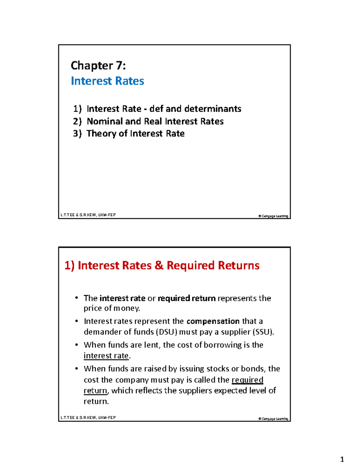 Chap 7 9 Interest Rate And Bond Valuation Chapter 7 Interest Rates 1