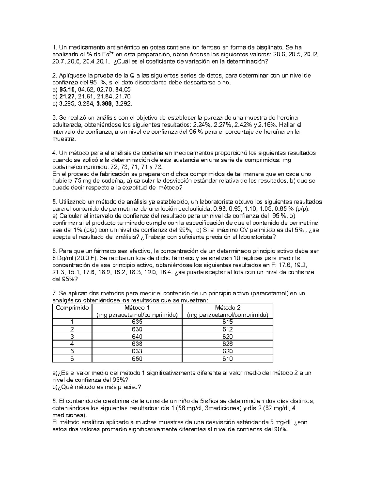 Problemasestadisitca 23-1 - Un medicamento antianémico en gotas ...