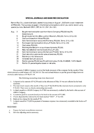 Lesson 2 - Problem B - Accounting for Sole Prop (Nelson Abeleda) - Sole ...