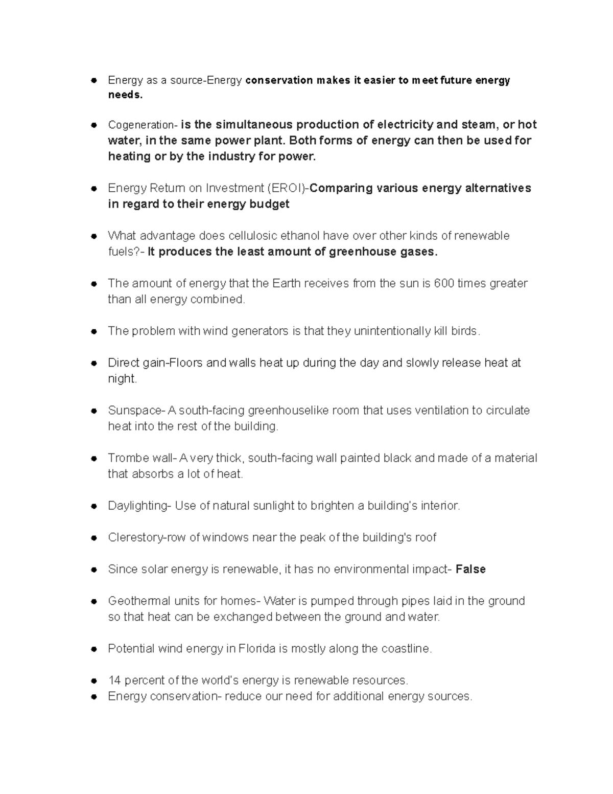 Chapter 10 practice and notes - Energy as a source-Energy conservation ...