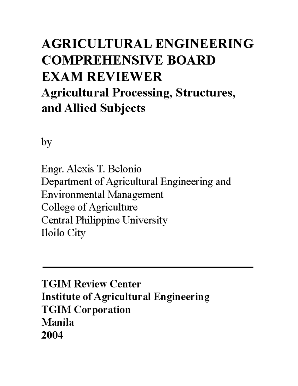 Agricultural Processing and Structure - Comp Reviewer 2 - Copy ...