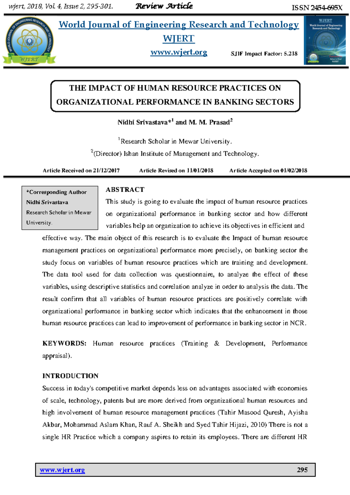 Article 1560248557 - ddd - Nidhi et al. World Journal of Engineering ...
