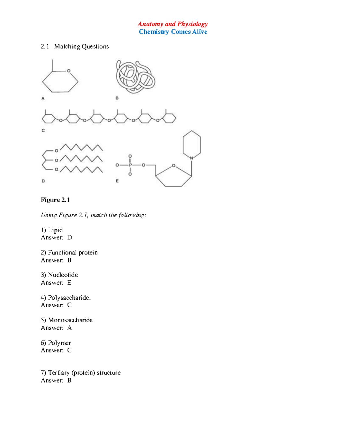 Anatomy And Physiology Chemistry Comes Alive Anatomy And Physiology 