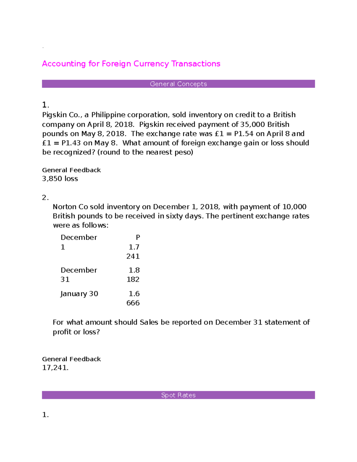 Effects of Changes in Foreign Currency Exchange Rates ...