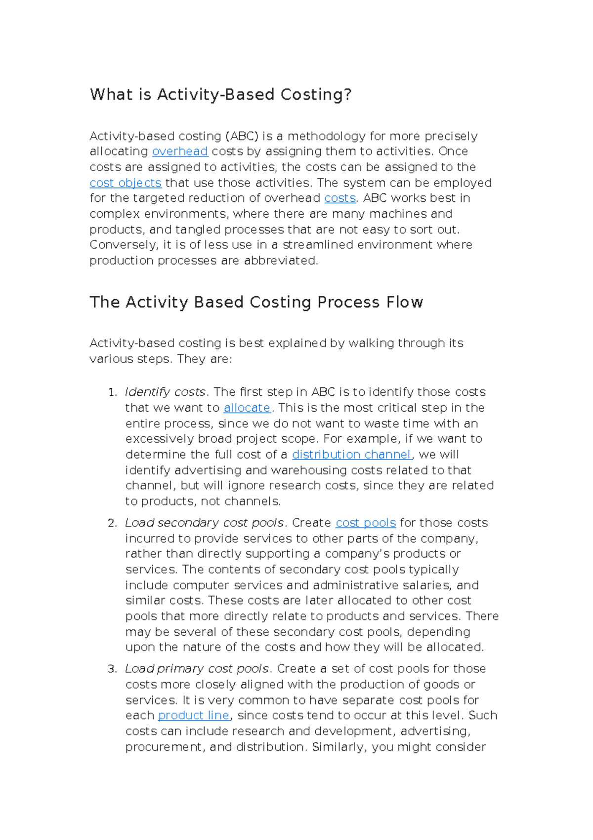 Activity Based Costing - What is Activity-Based Costing? Activity-based ...