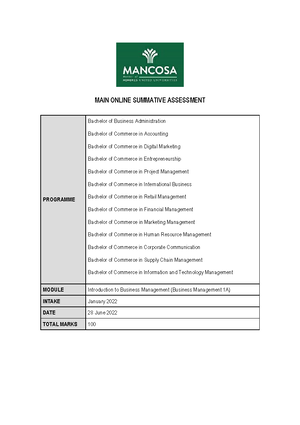 Introduction to Business Management - INTRODUCTION TO BUSINESS ...