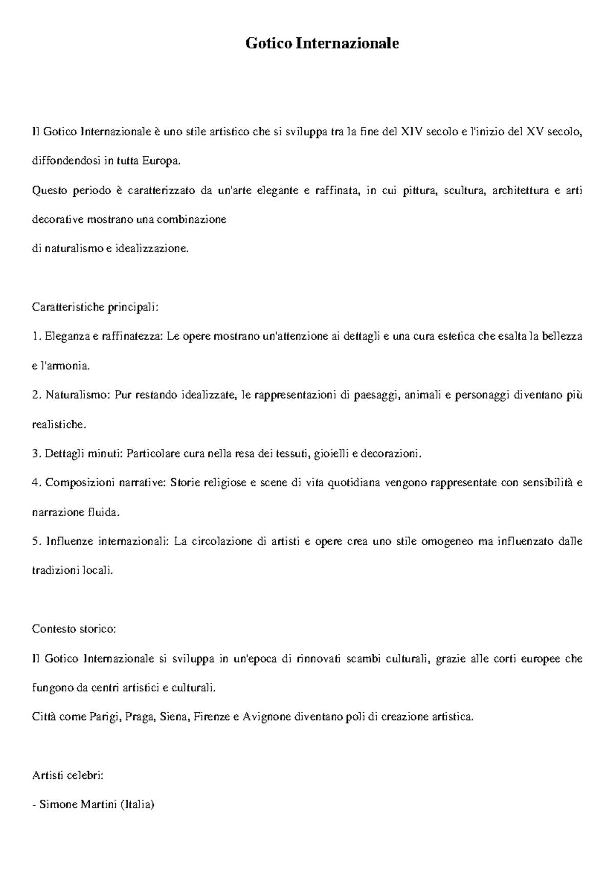 Gotico Internazionale - Questo periodo è caratterizzato da un'arte ...