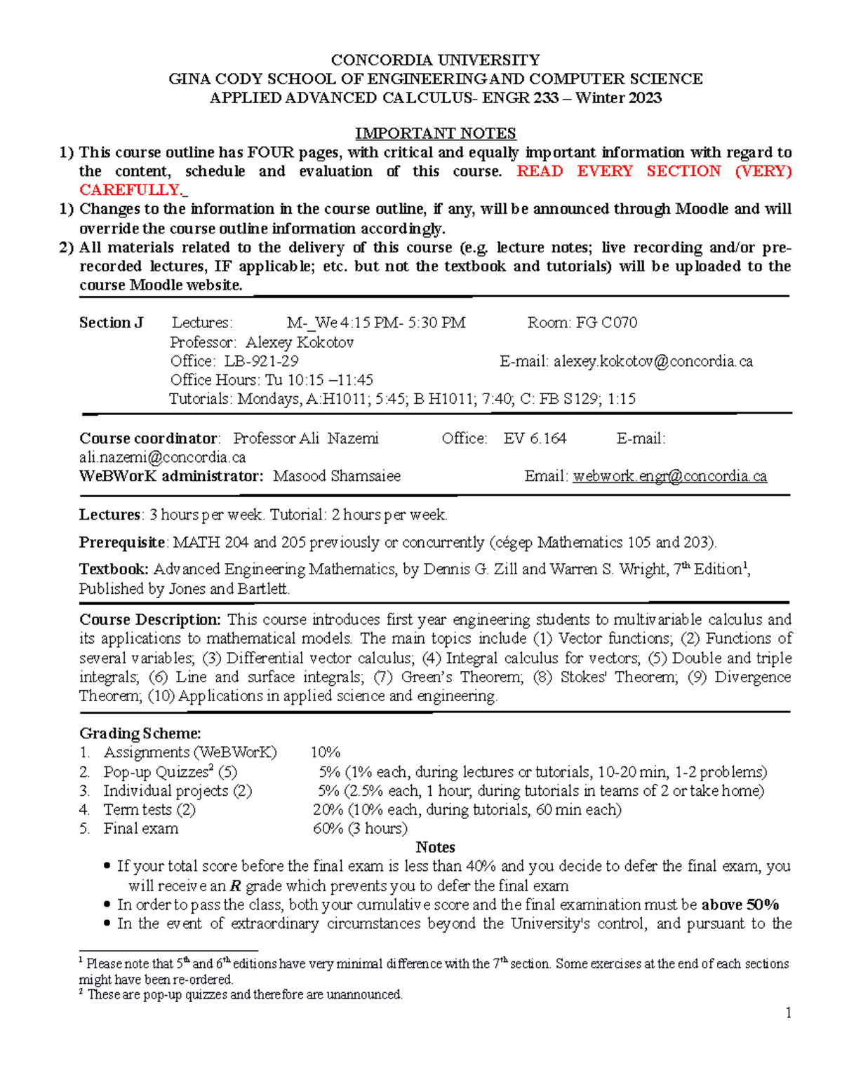ENGR 233 outline Winter 2023 Final 2022-12-29 - CONCORDIA UNIVERSITY ... ENGR 233 outline Winter 2023 Final 2022-12-29 - CONCORDIA UNIVERSITY ...