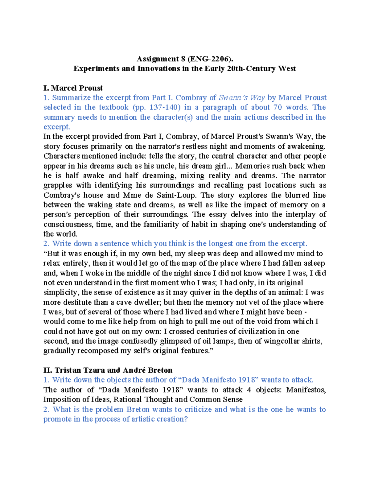 ENG 2206 IHAA - Ass8 - Assignment 8 (ENG-2206). Experiments and ...