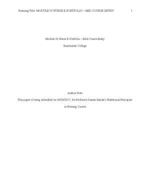 Module 6 Chapter 2 Notes - NUR1172 - Studocu