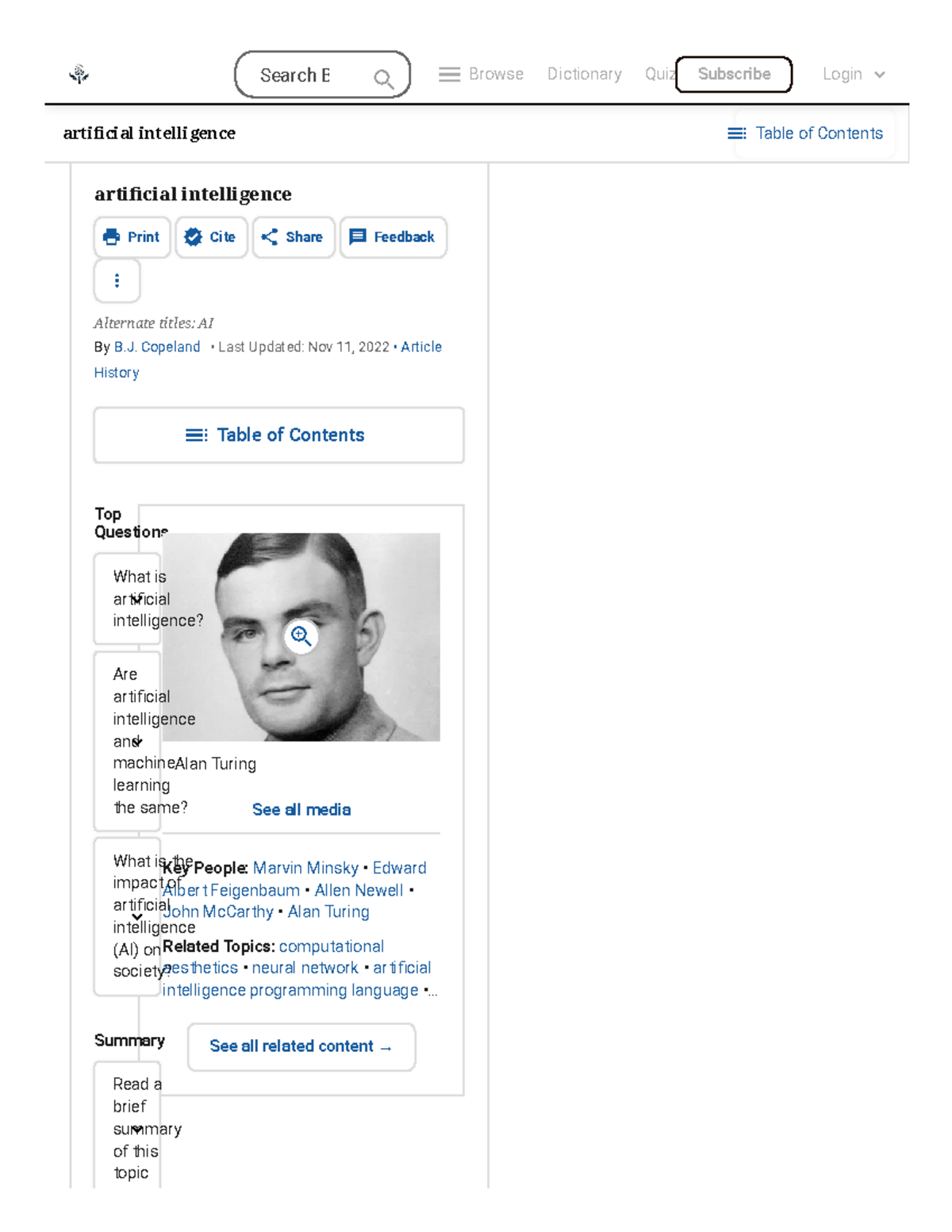 Artificial intelligence Definition, Examples, Types, Applications ...