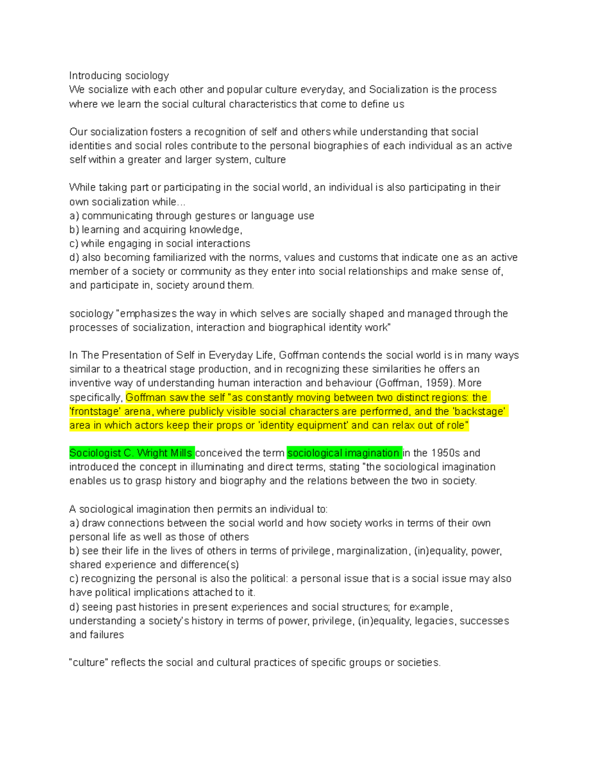 Lecture 1 - Introducing sociology We socialize with each other and ...