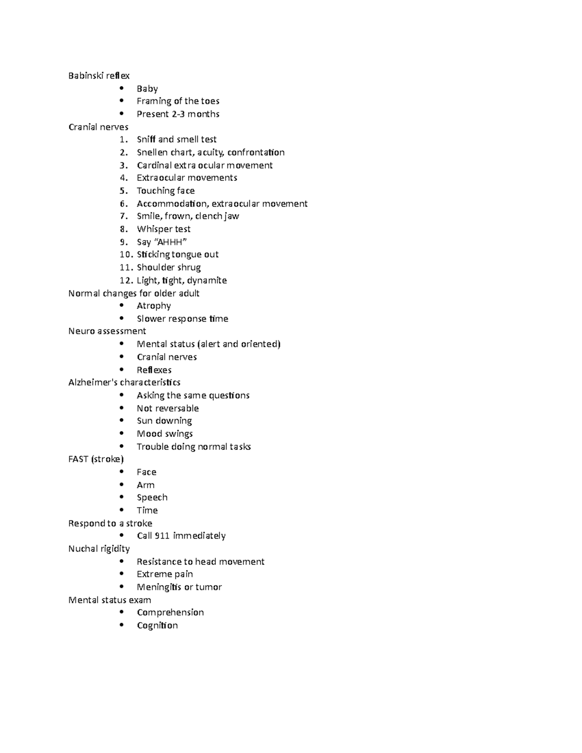 Neuro Review - Cross lecture - Babinski reflex Baby Framing of the toes ...