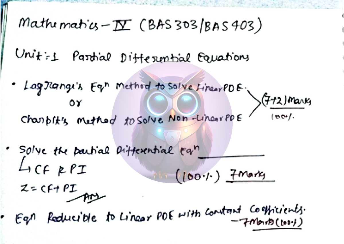 M4 Important topics - Mathematics IV Partial Differential Equations or ...
