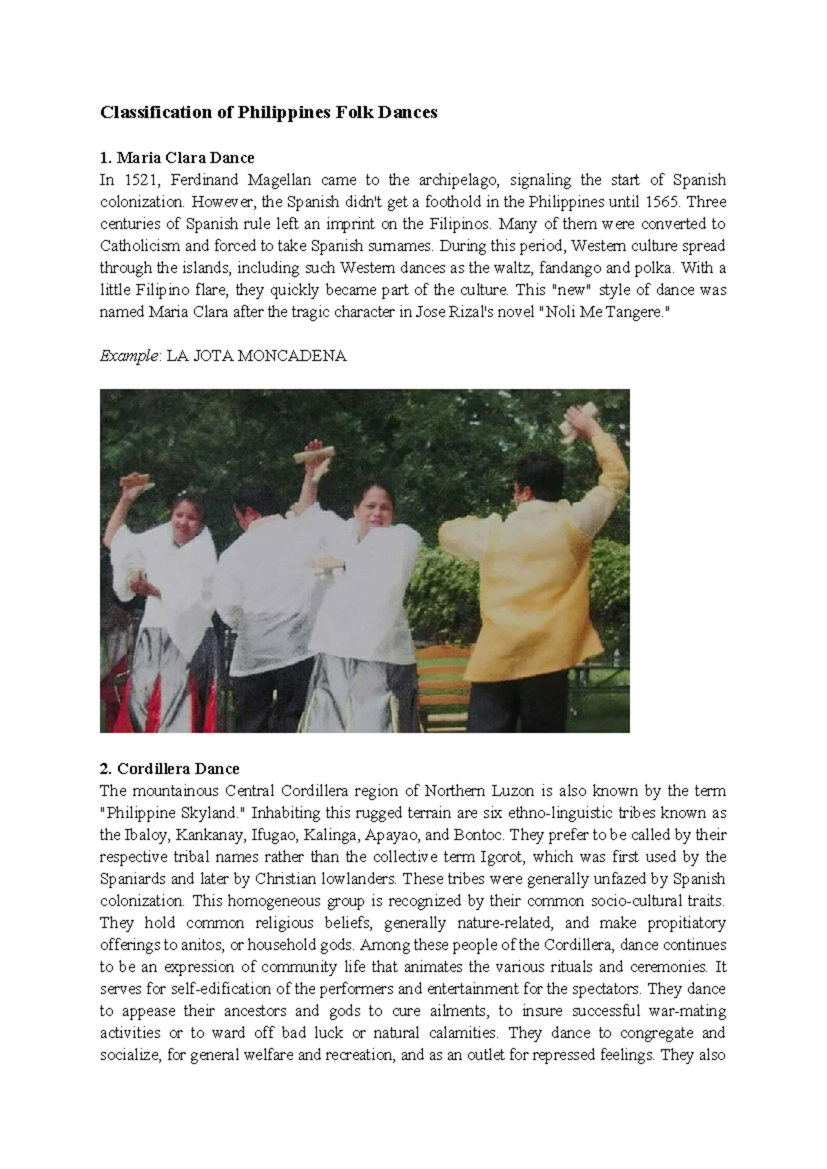 Pe Eh - classification pf folk dances - Classification of Philippines Folk Dances Maria Clara ...